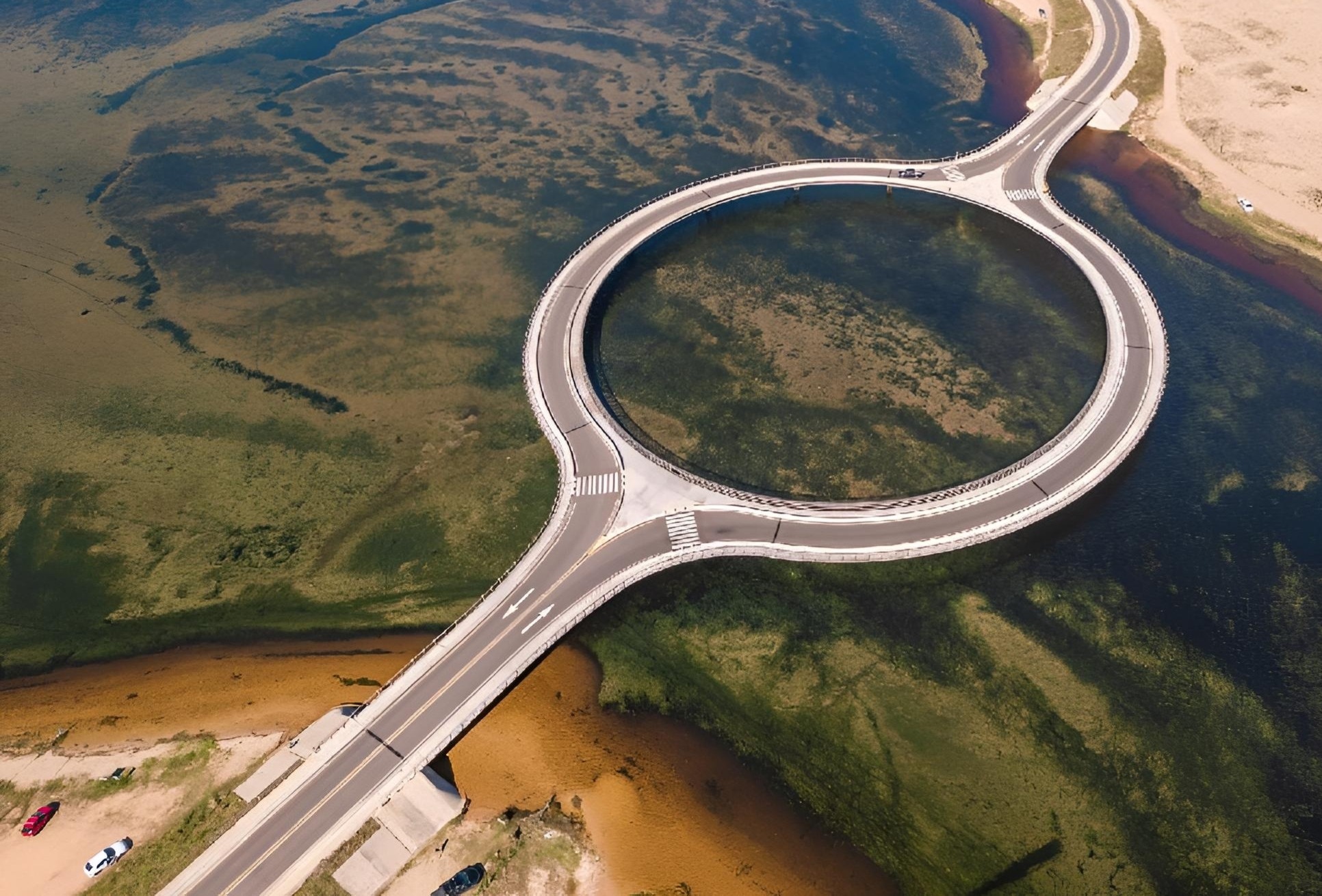 Offbeat Travel: Uruguay's Circular Bridge - Puente Laguna Garzón ...